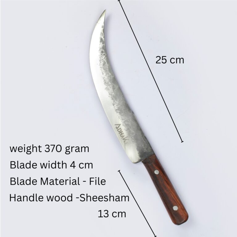 Buy Now Butcher Knife 700g - AdhaKen® चाकू | Handmade Knives in India ...